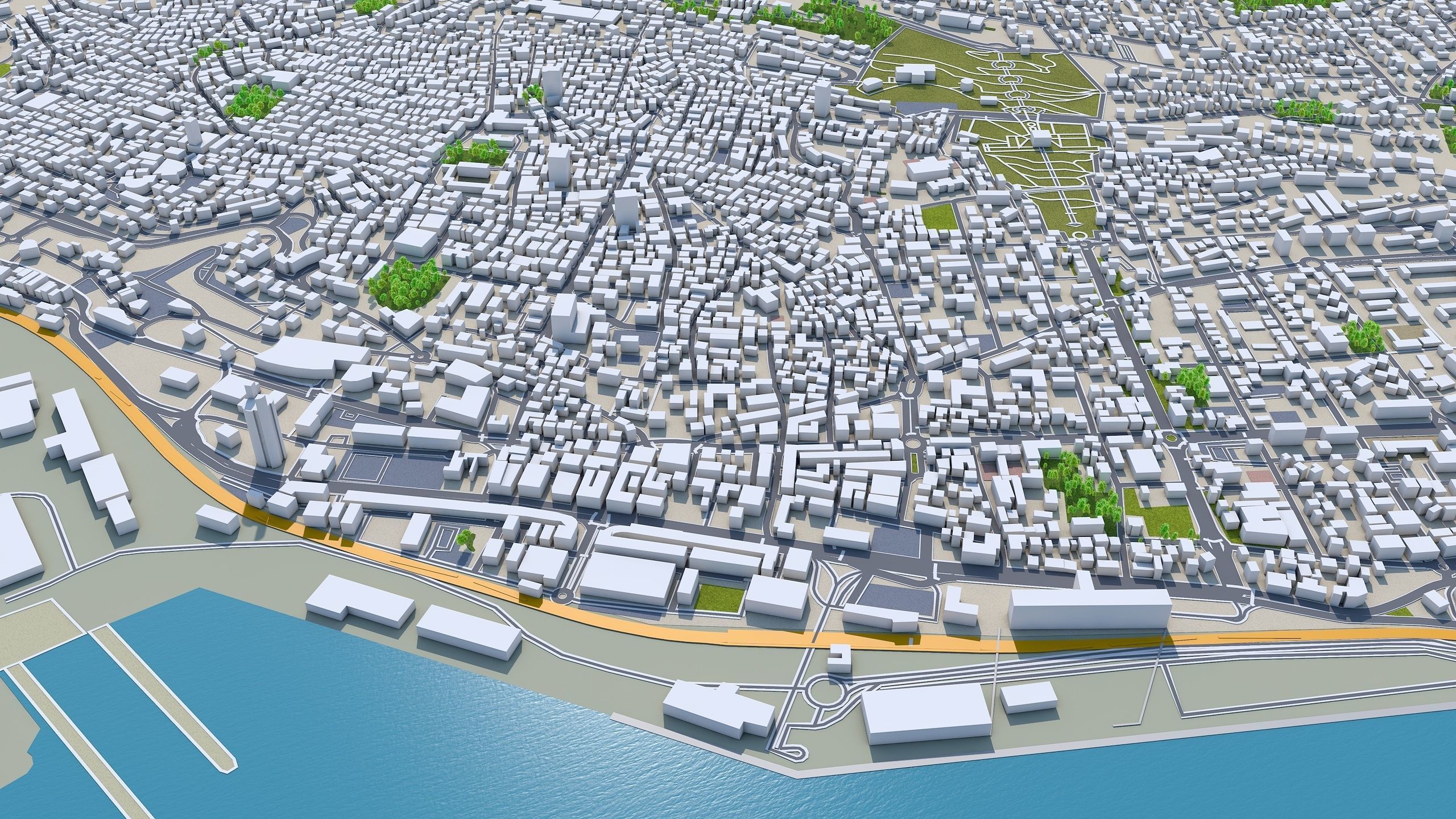 3D model Haifa City Israel 20km VR / AR / low-poly | CGTrader