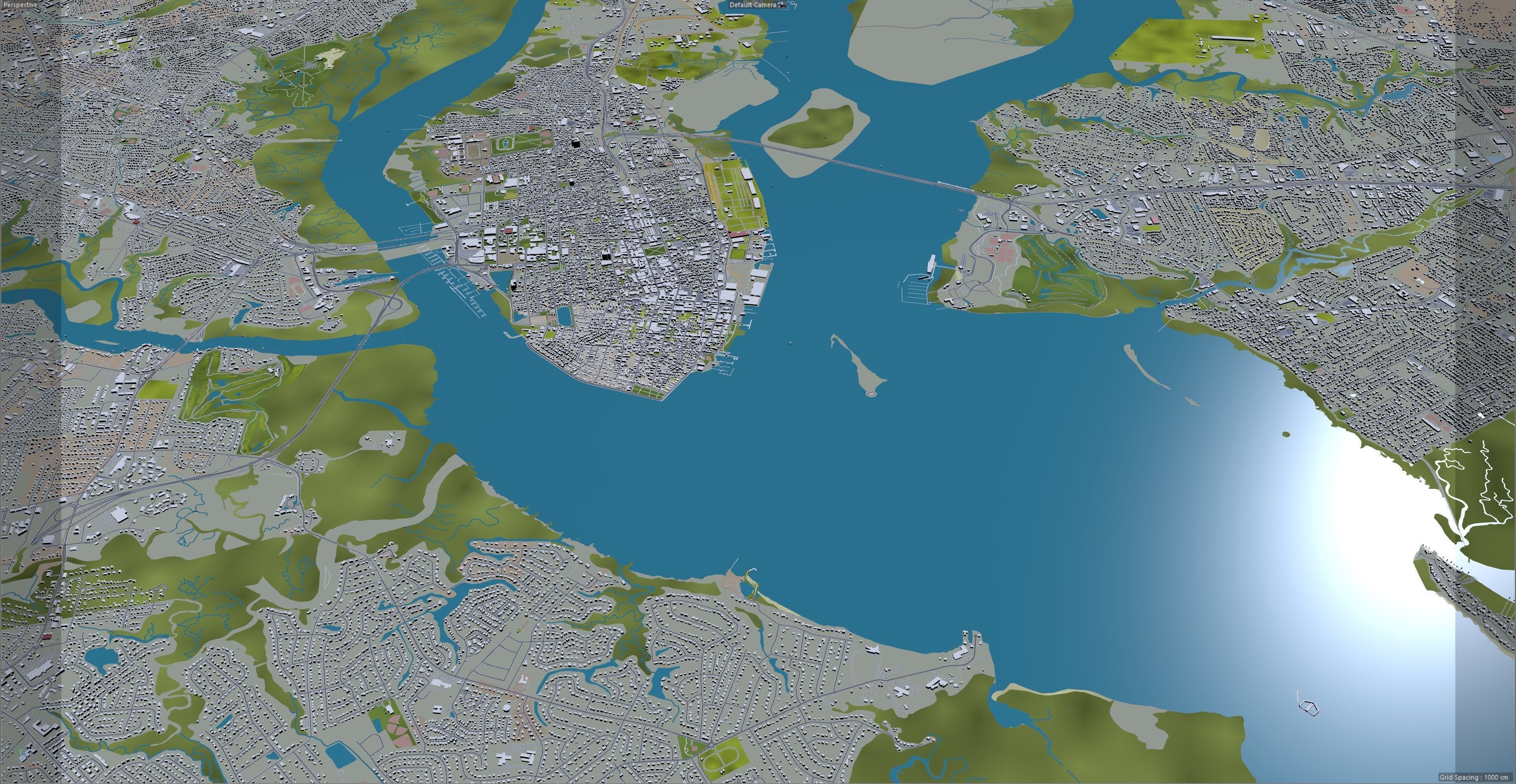 3D model Charleston City in South Carolina USA VR / AR / low-poly ...