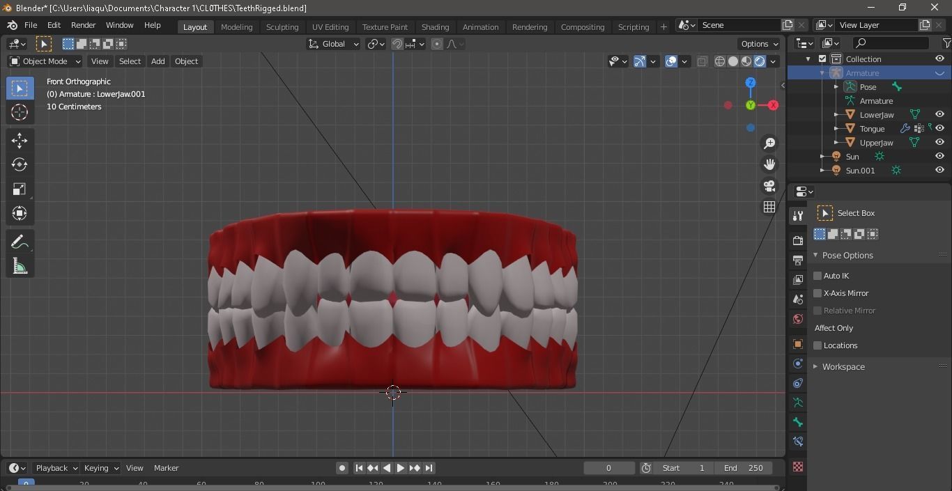 TeethTongue Rig free VR / AR / low-poly 3D model animated rigged | CGTrader