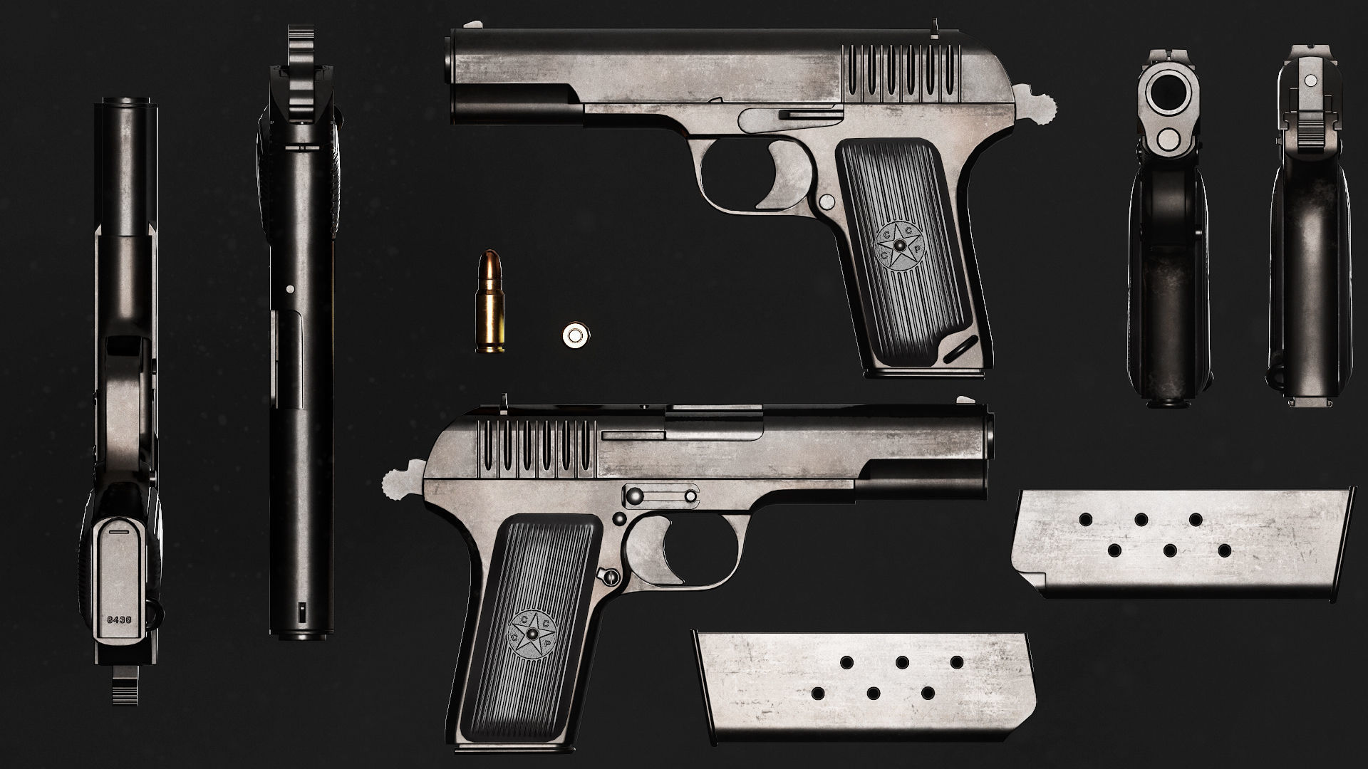 3D model TT 33 Tokarev pistol VR / AR / low-poly | CGTrader