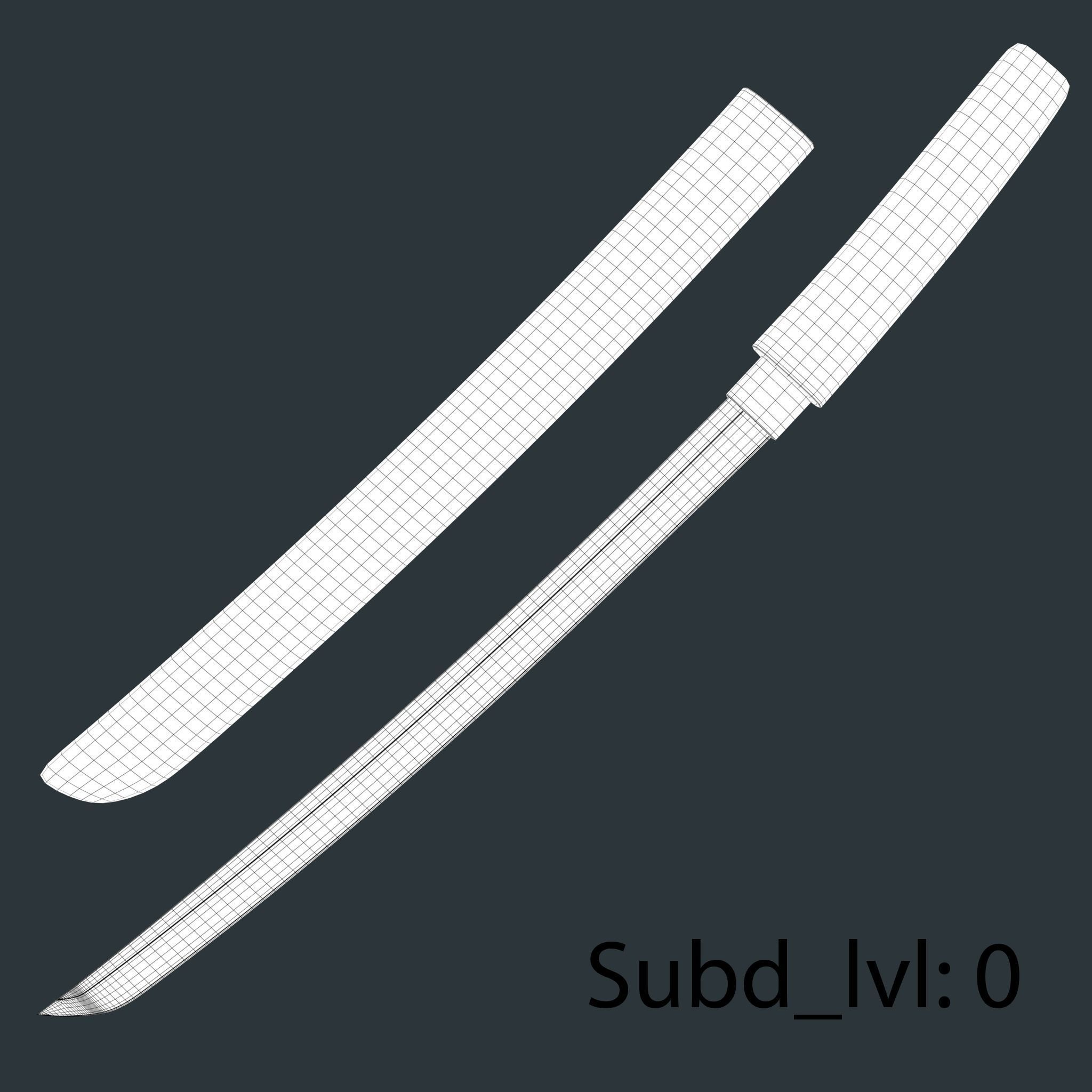 Kodachi 3D model | CGTrader