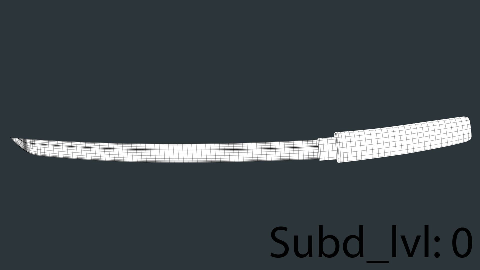 Kodachi japanese samurai sword 3D model | CGTrader