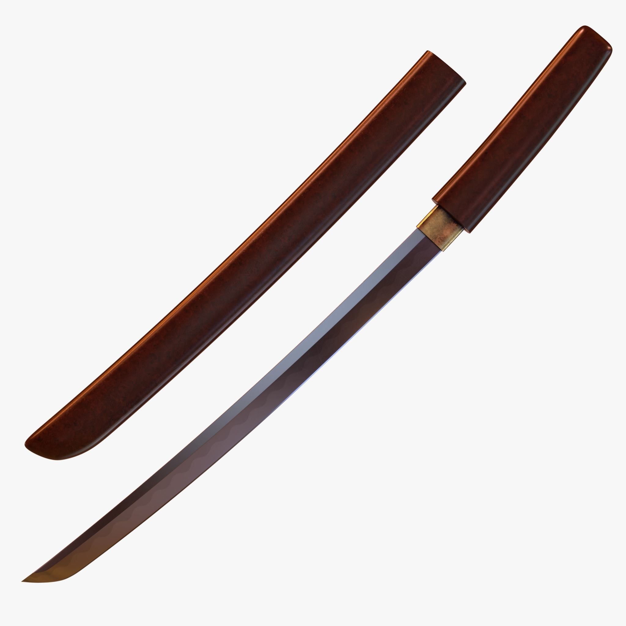 Kodachi japanese samurai sword 3D model | CGTrader