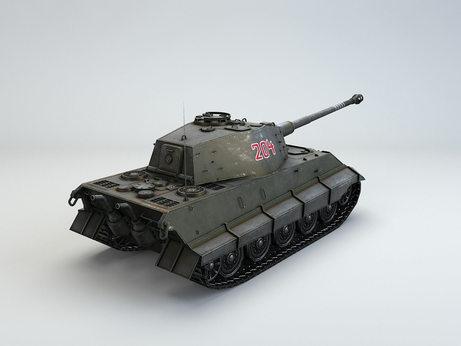 3D model Low Poly Tiger II Ausf G heavy tank VR / AR / low-poly | CGTrader