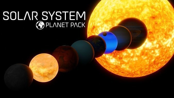 Solar system planet pack 3D model | CGTrader