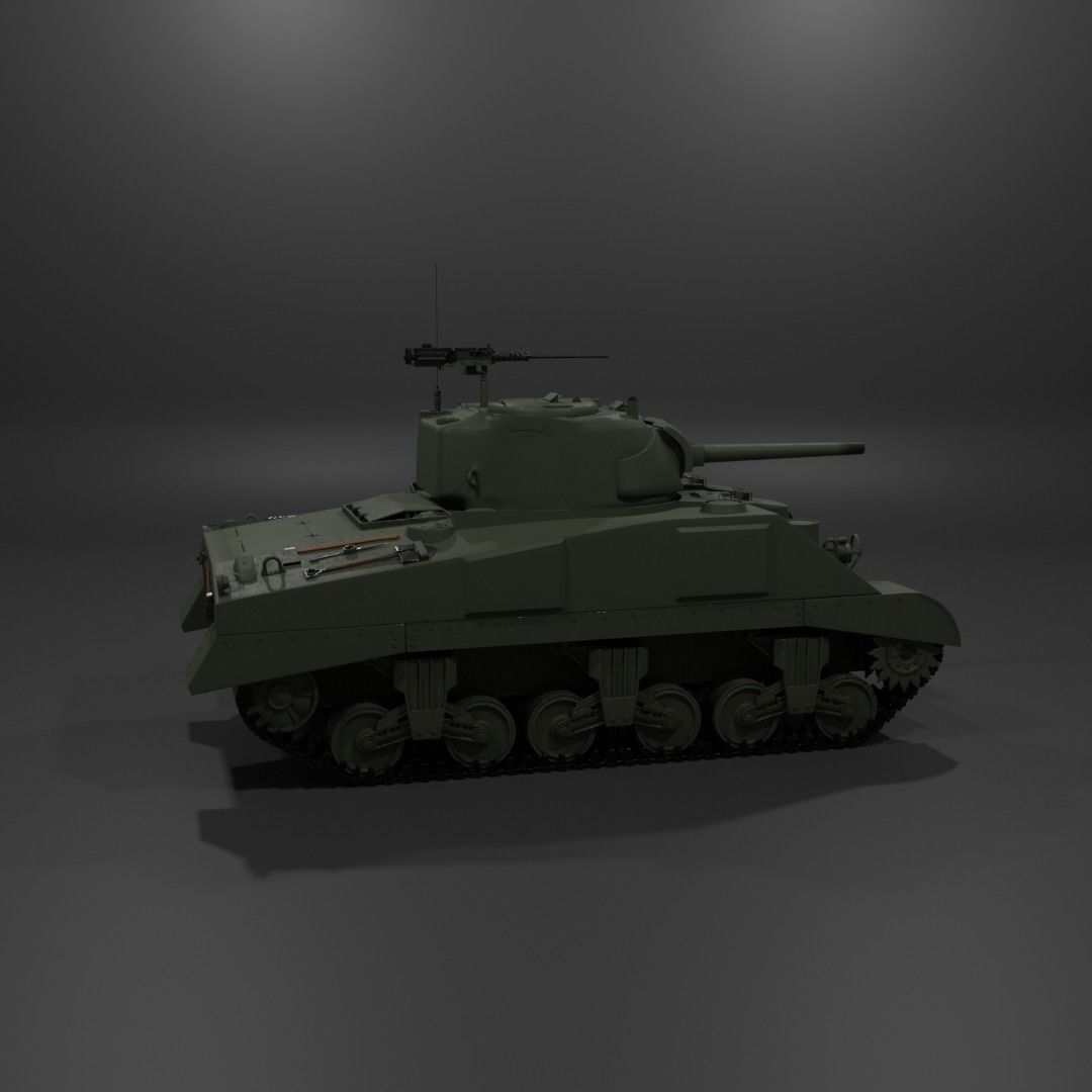M4 Sherman Medium Tank free 3D model | CGTrader