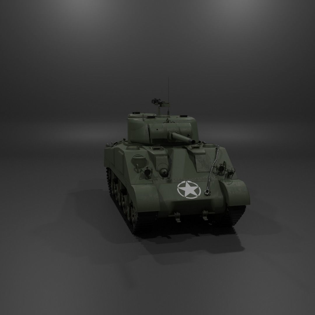 M4 Sherman Medium Tank free 3D model | CGTrader