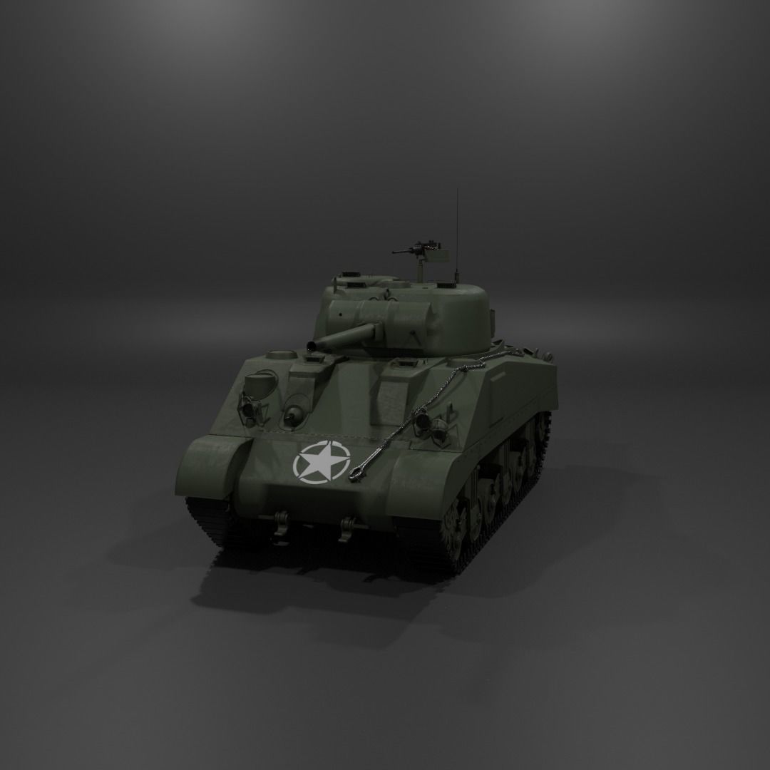 M4 Sherman Medium Tank free 3D model | CGTrader