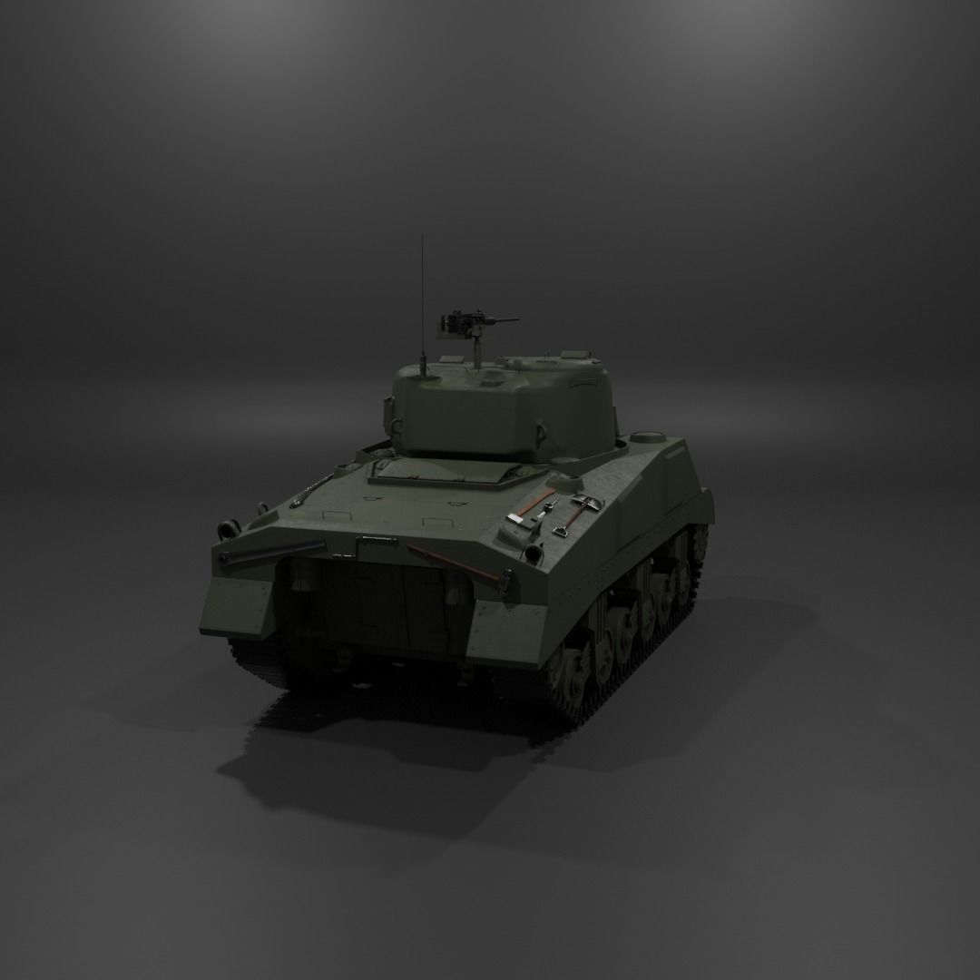 M4 Sherman Medium Tank free 3D model | CGTrader