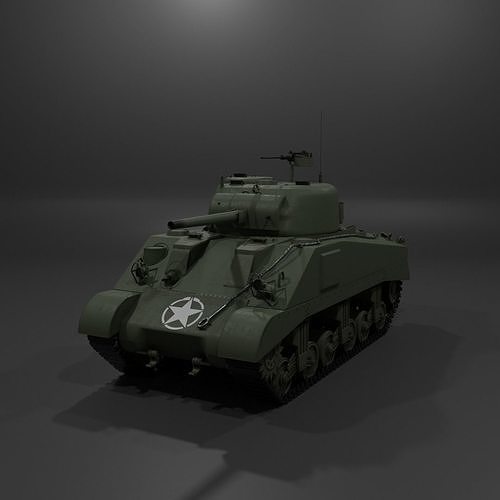 M4 Sherman Medium Tank free 3D model | CGTrader