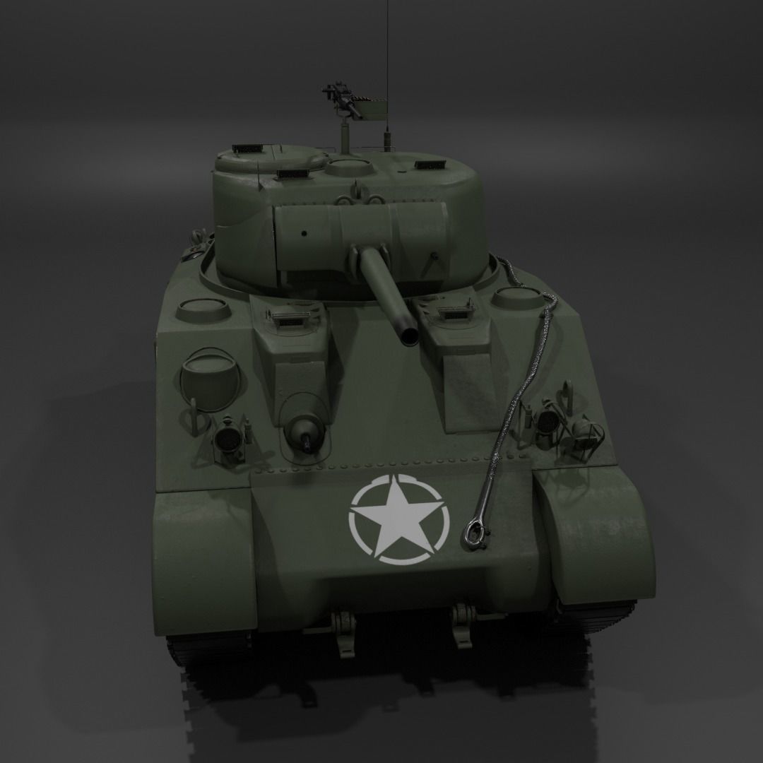 M4 Sherman Medium Tank free 3D model | CGTrader