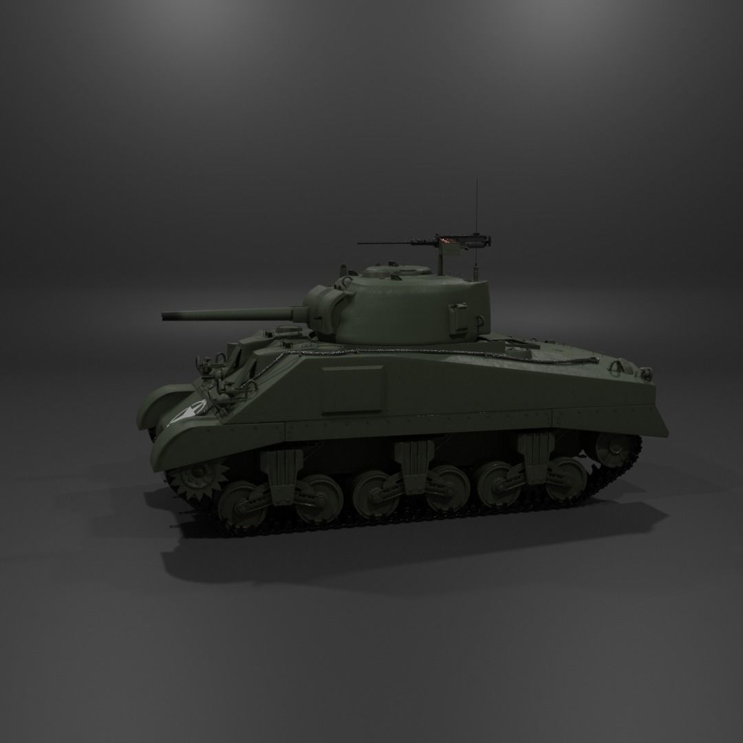 M4 Sherman Medium Tank free 3D model | CGTrader