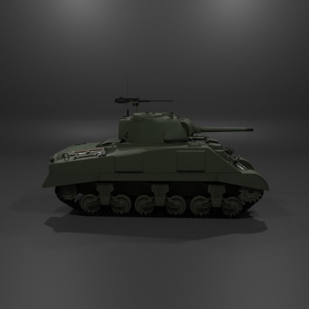 M4 Sherman Medium Tank free 3D model | CGTrader