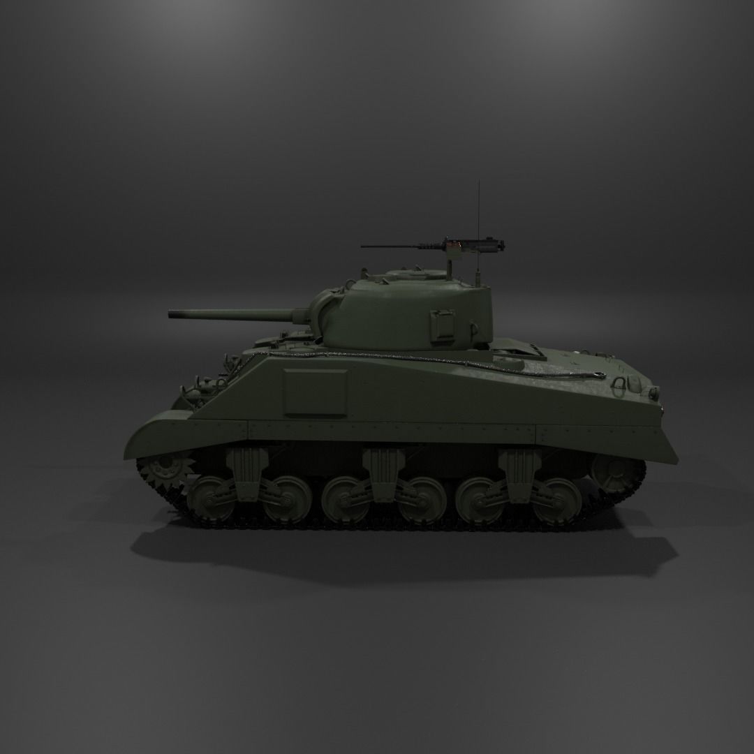M4 Sherman Medium Tank free 3D model | CGTrader