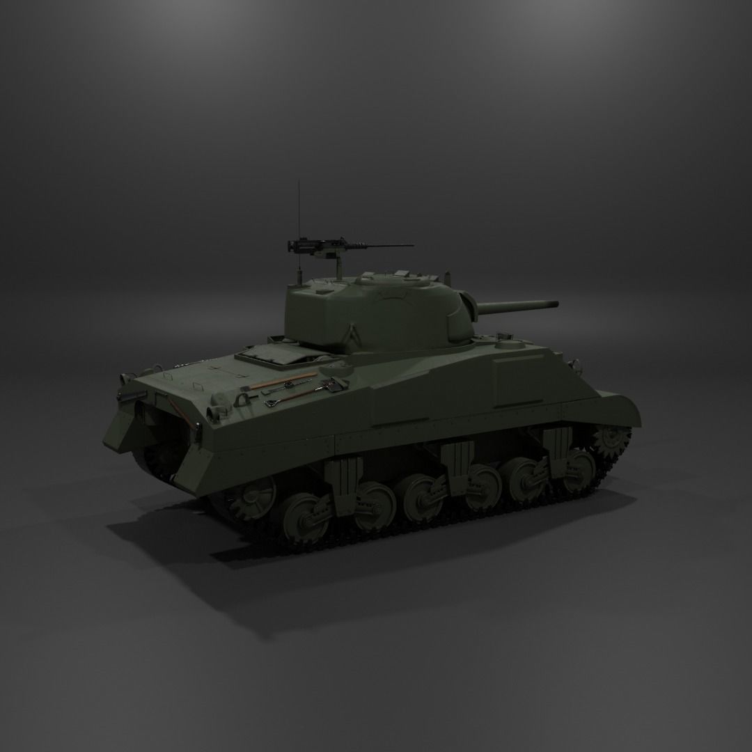M4 Sherman Medium Tank free 3D model | CGTrader