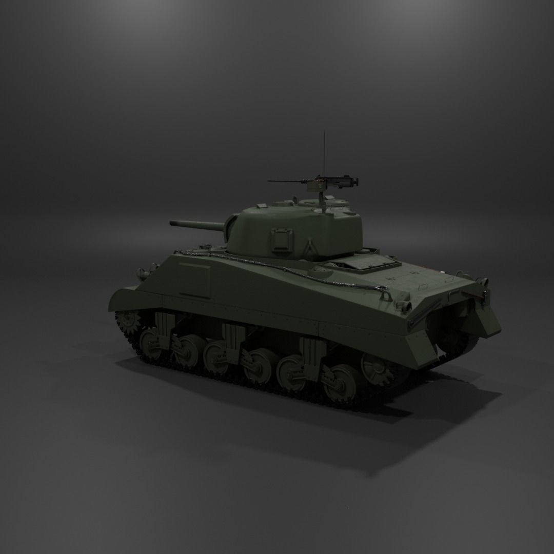 M4 Sherman Medium Tank free 3D model | CGTrader