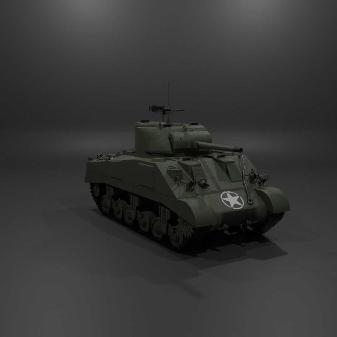 M4 Sherman Medium Tank free 3D model | CGTrader