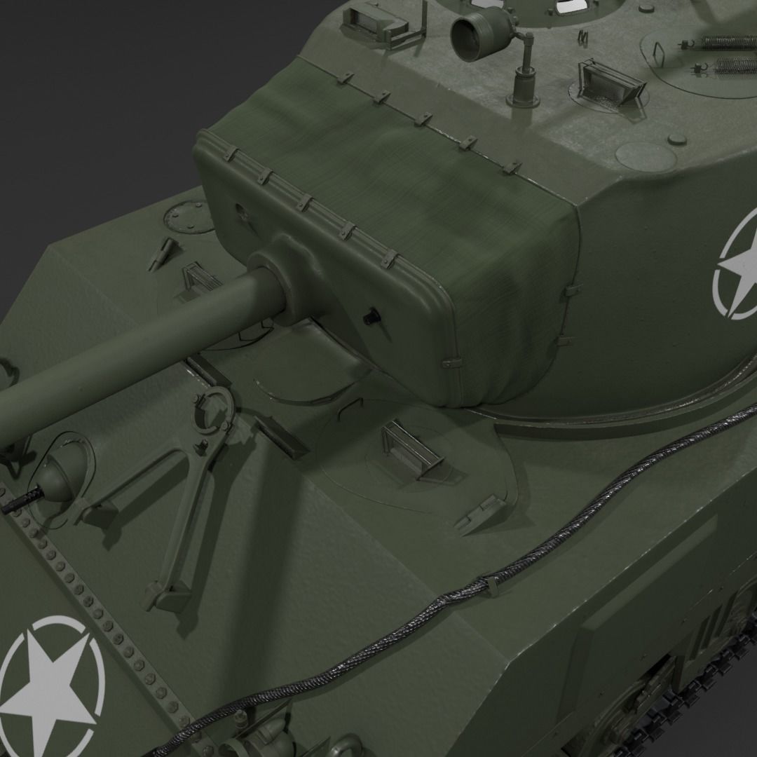 M4A2 76 W Sherman Medium Tank free 3D model | CGTrader