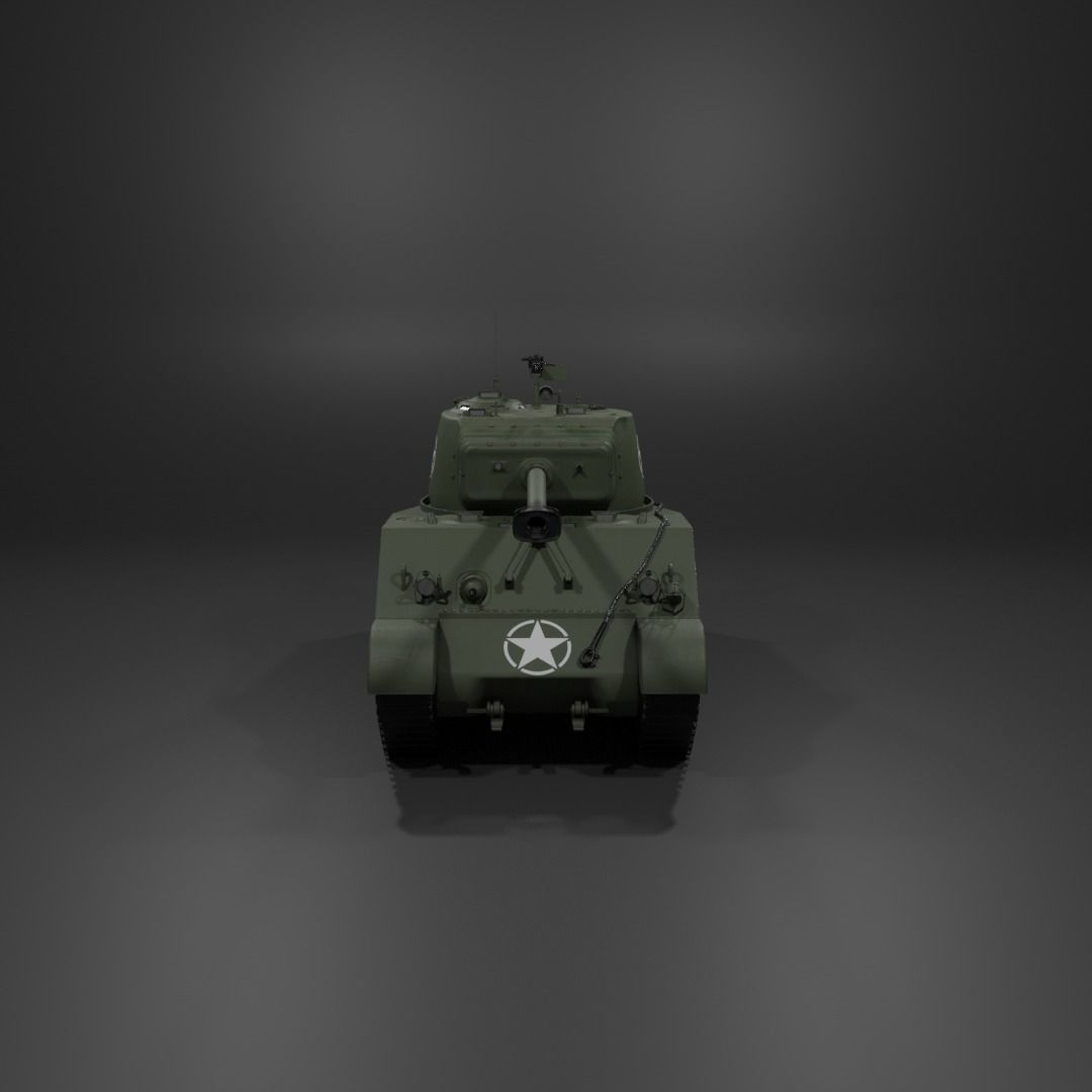 M4A2 76 W Sherman Medium Tank free 3D model | CGTrader