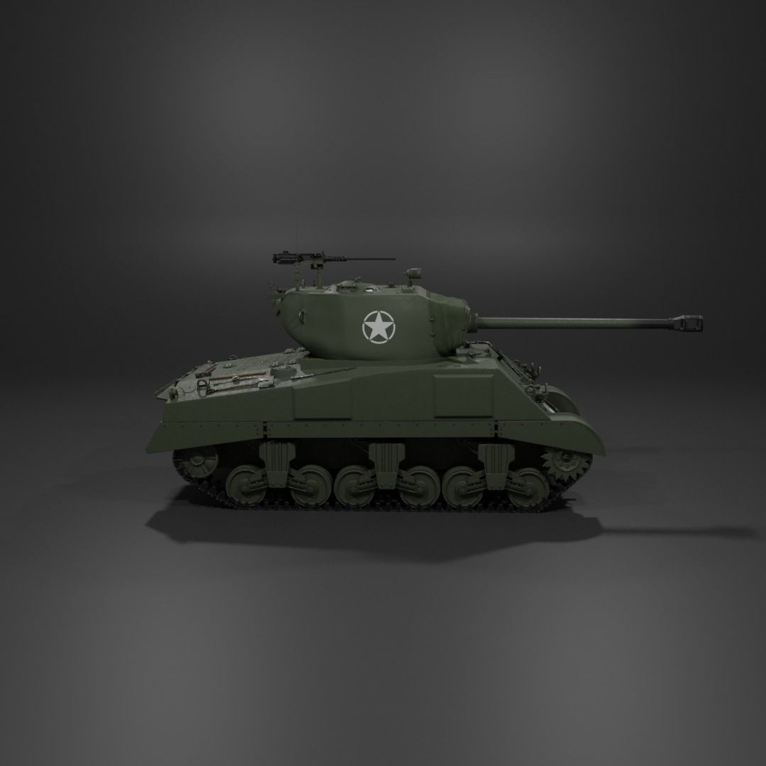 M4A2 76 W Sherman Medium Tank free 3D model | CGTrader