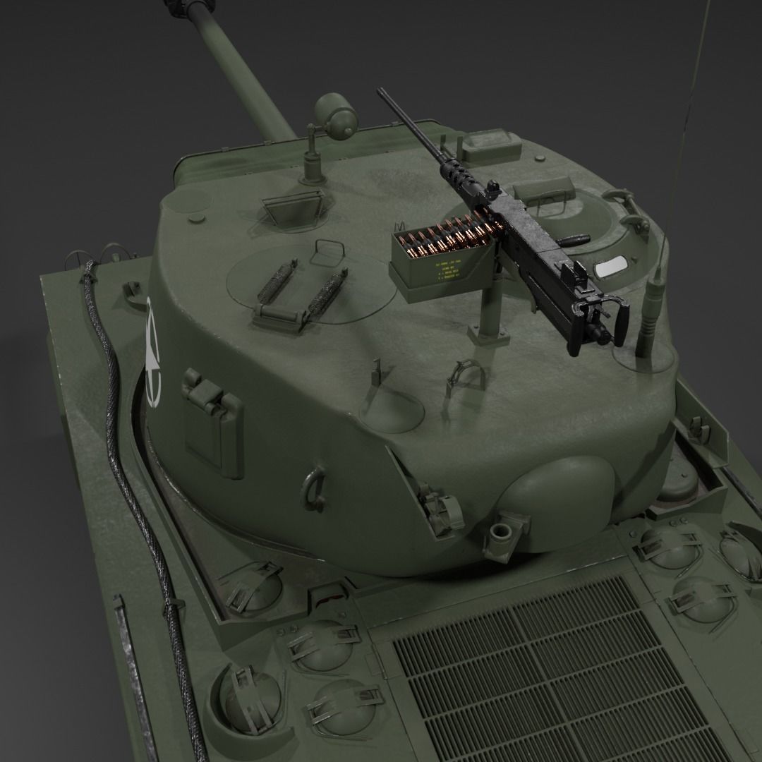 M4A2 76 W Sherman Medium Tank free 3D model | CGTrader
