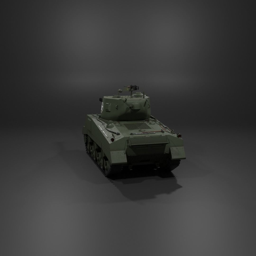 M4A2 76 W Sherman Medium Tank free 3D model | CGTrader