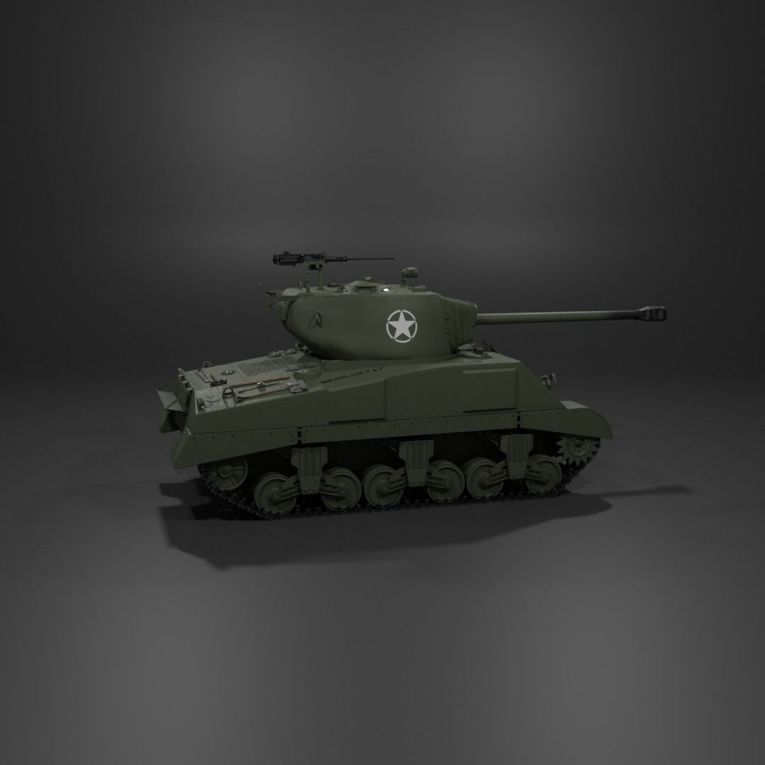 M4A2 76 W Sherman Medium Tank free 3D model | CGTrader