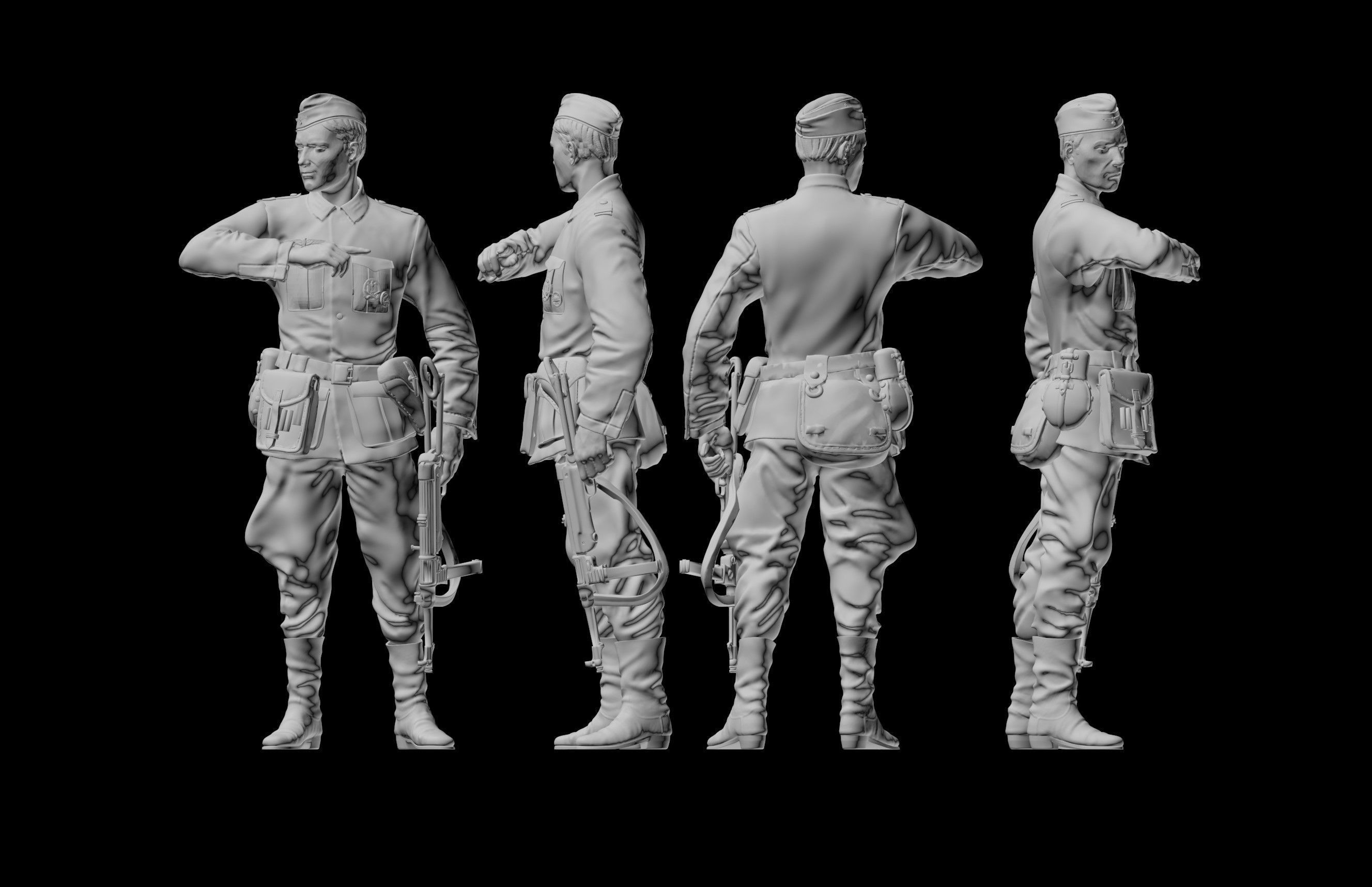 German soldiers 3D model 3D printable | CGTrader