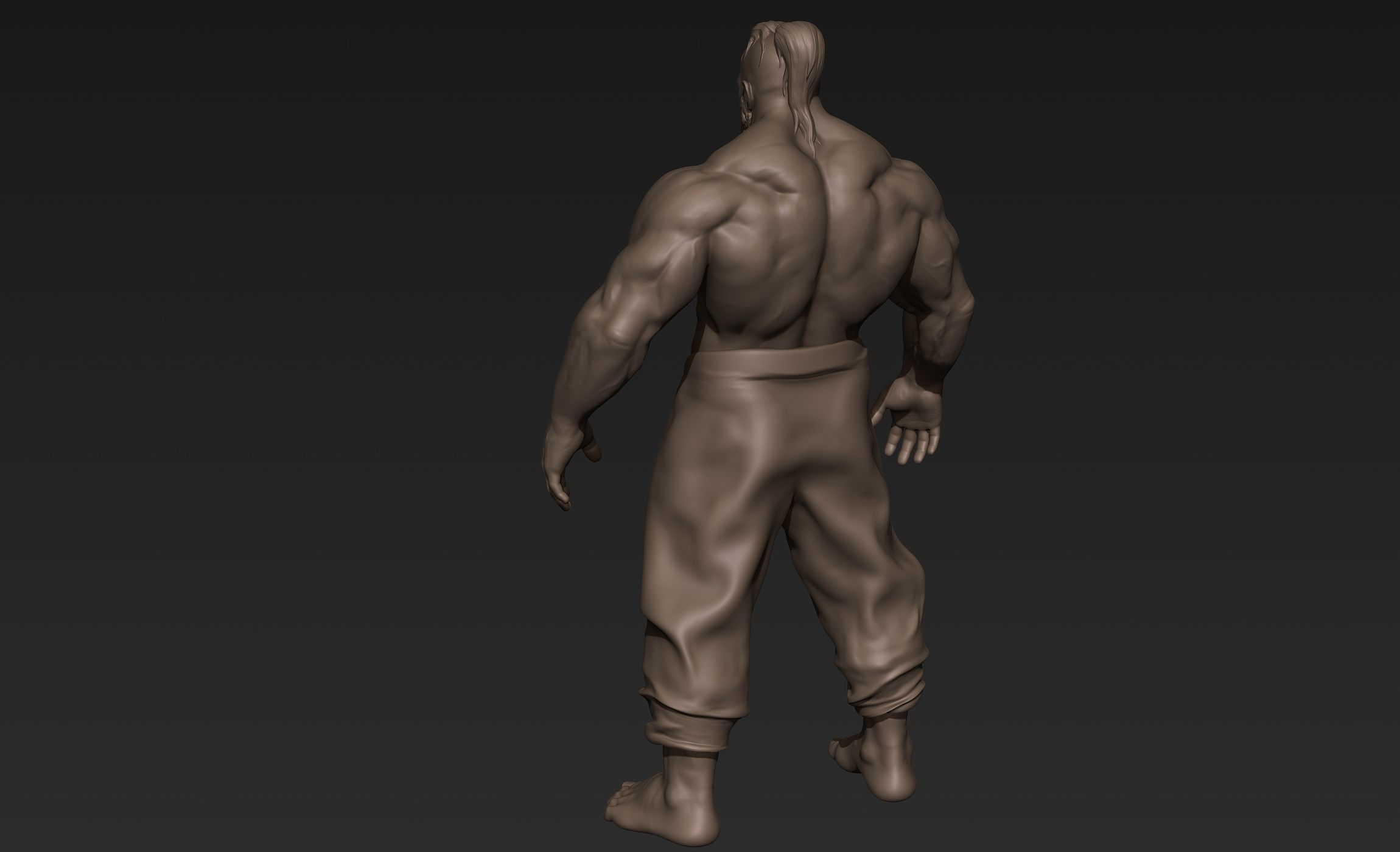 Giant Muscular Man Basemesh 3D model | CGTrader