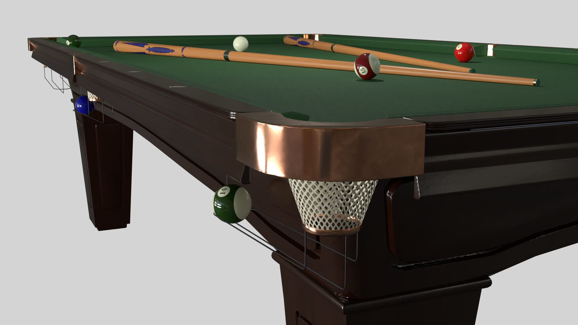 3D model Pool Table VR / AR / low-poly | CGTrader