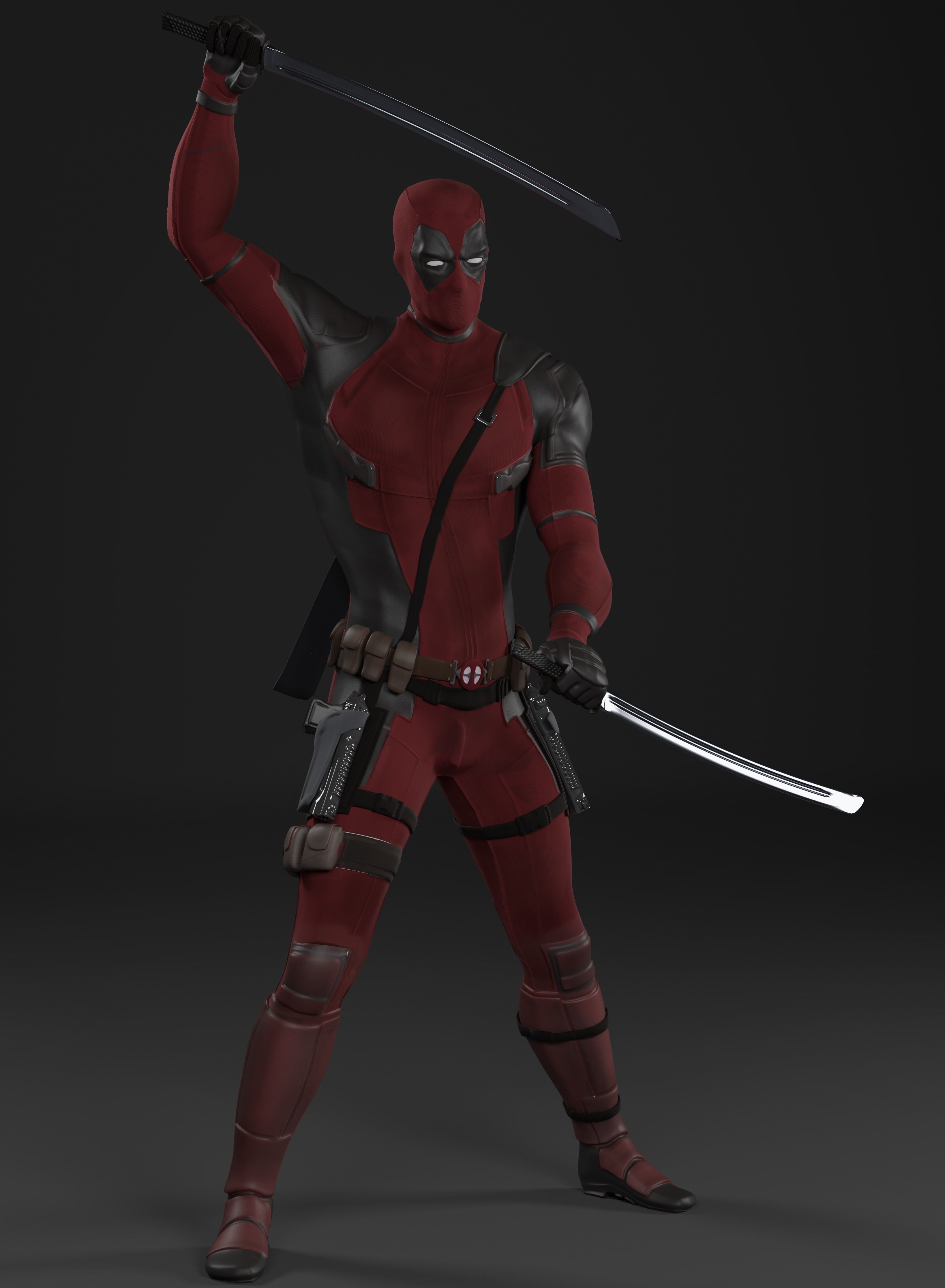 DeadPool s3 3D model 3D printable | CGTrader