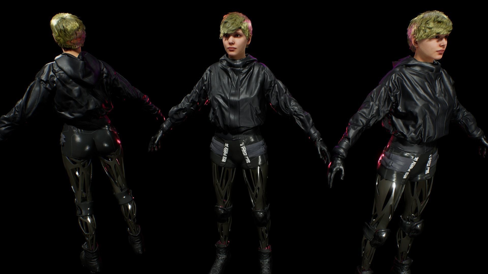 3D model cyberpunk chars A VR / AR / low-poly | CGTrader