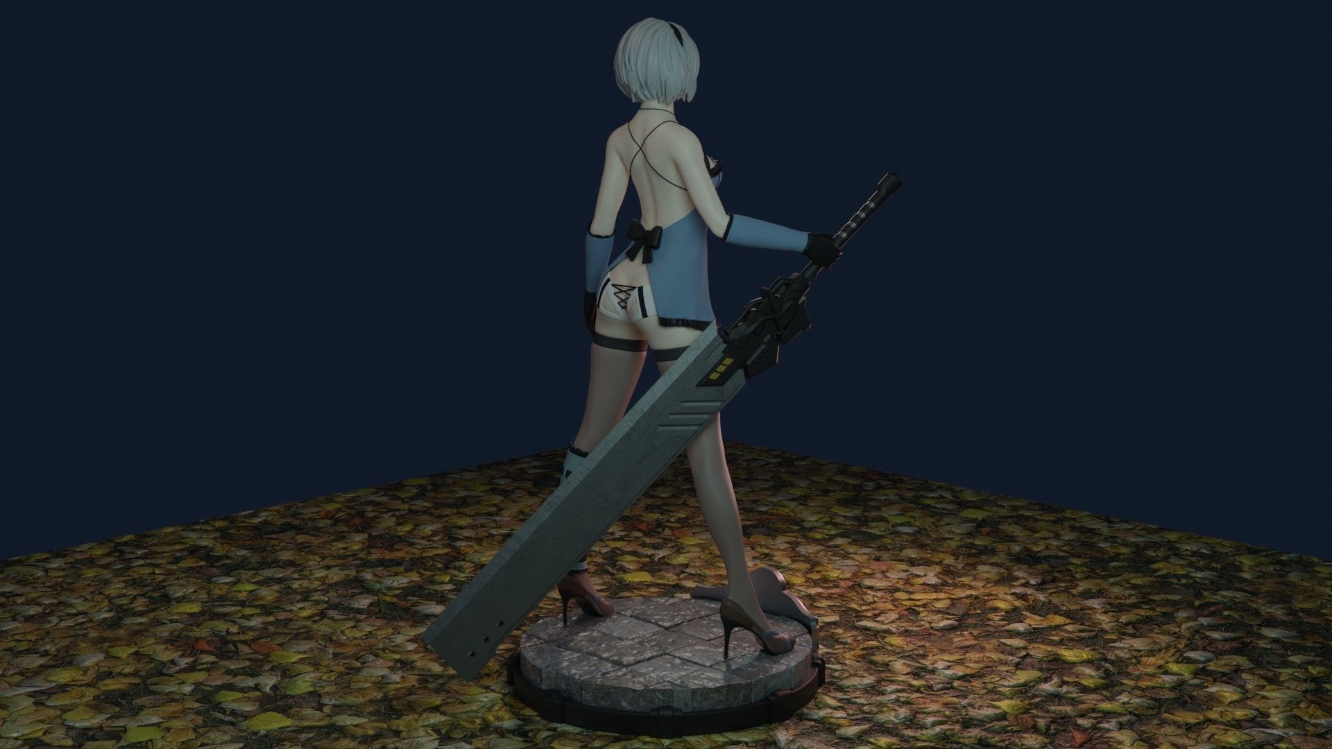 Nier Automata - 2B Kaine suit 3D model 3D printable | CGTrader
