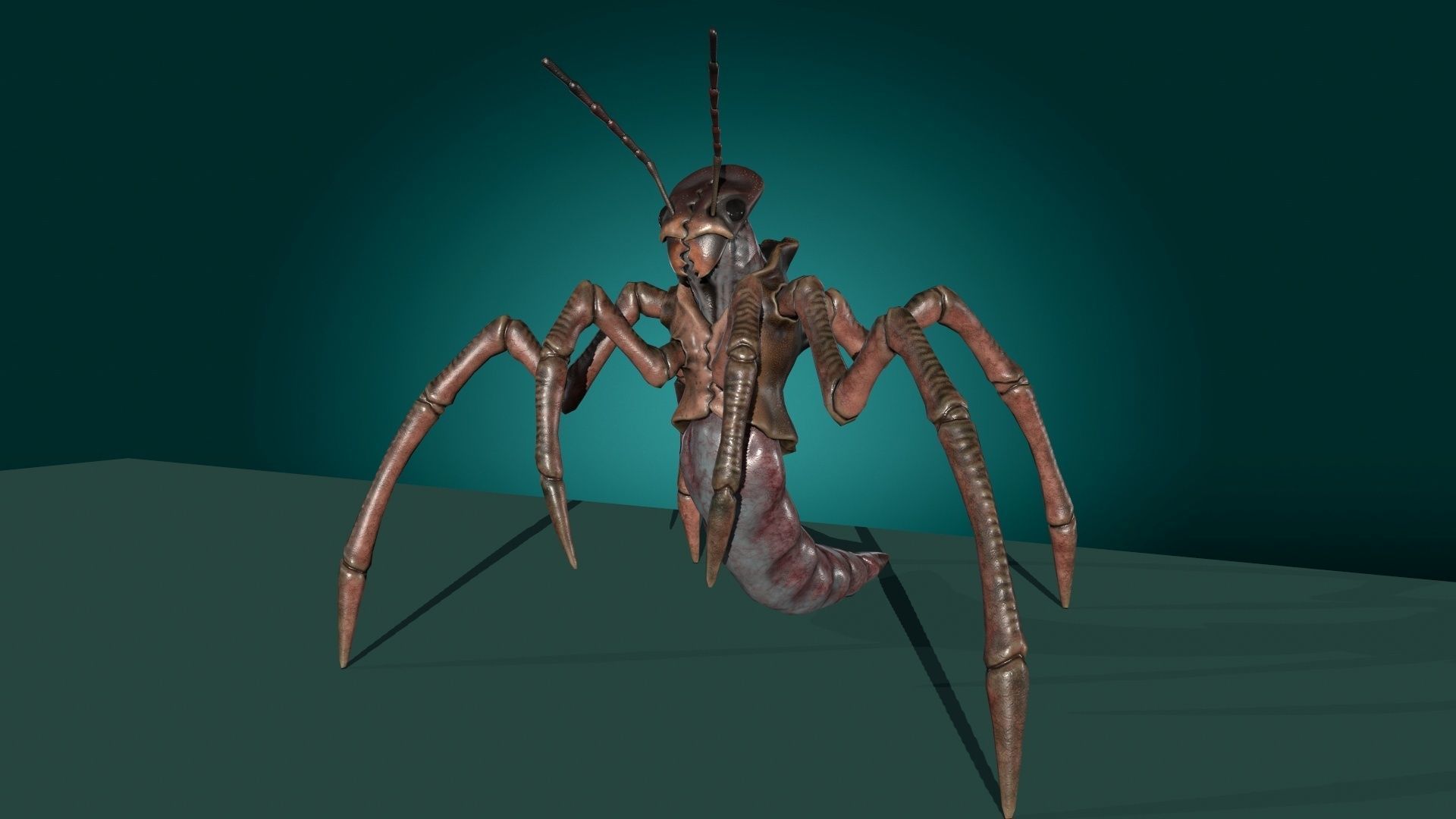 3D model Insect Worm Monster VR / AR / low-poly rigged animated | CGTrader