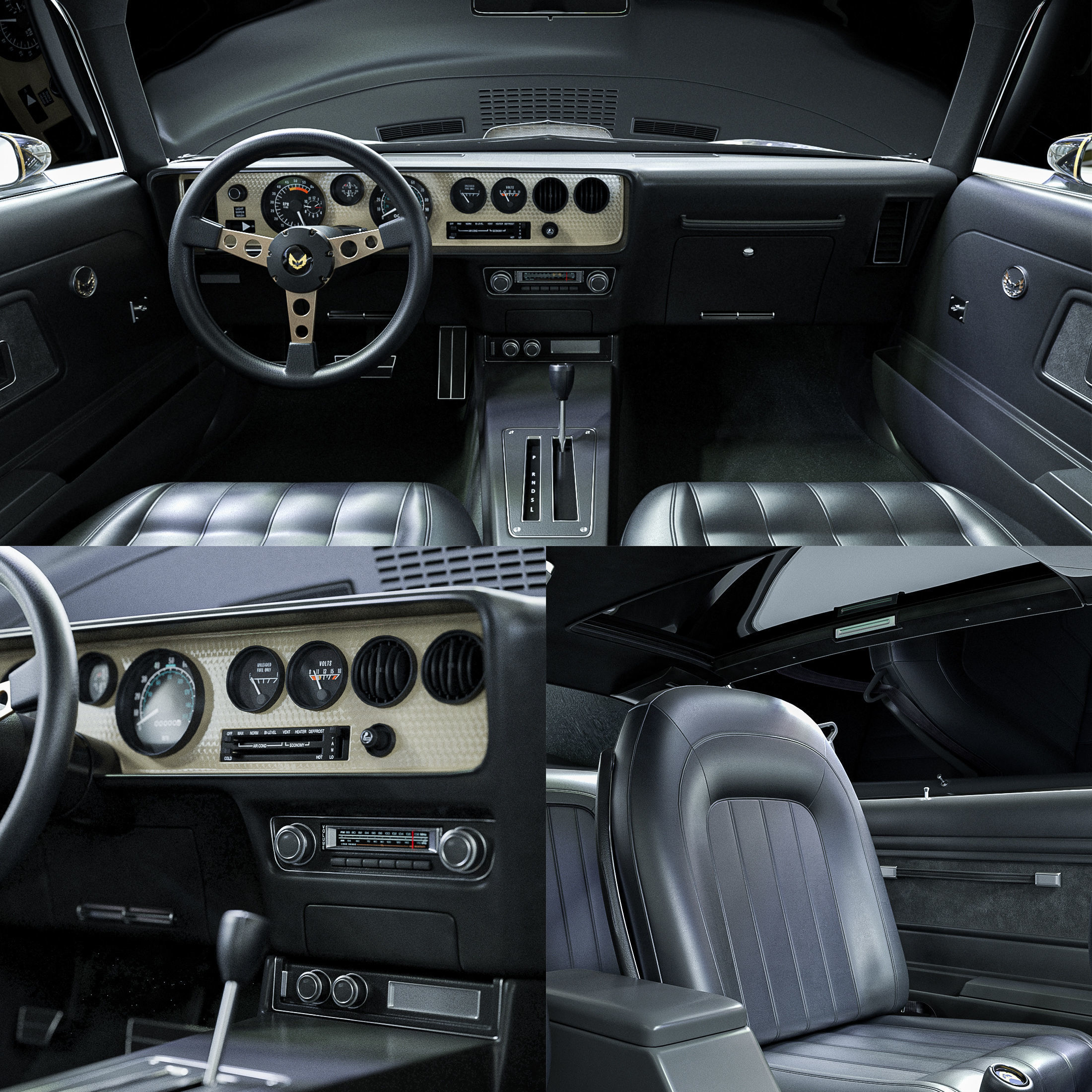 Pontiac Firebird Trans Am 1977 T-Top 3D model | CGTrader