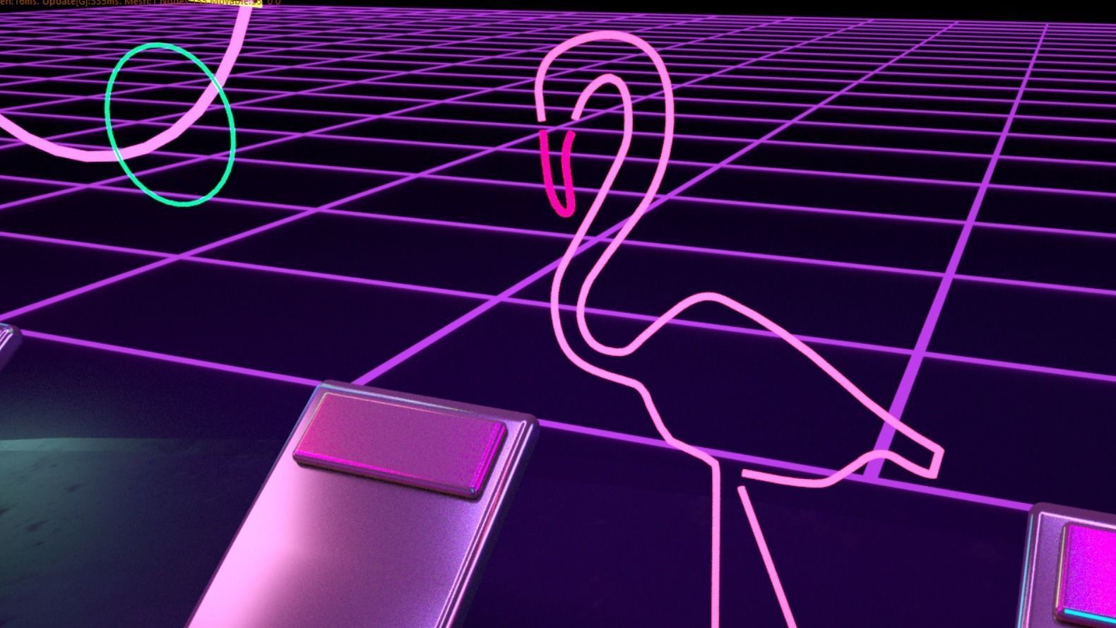 3D model Retro Wave Scene - Vaporwave VR / AR / low-poly | CGTrader