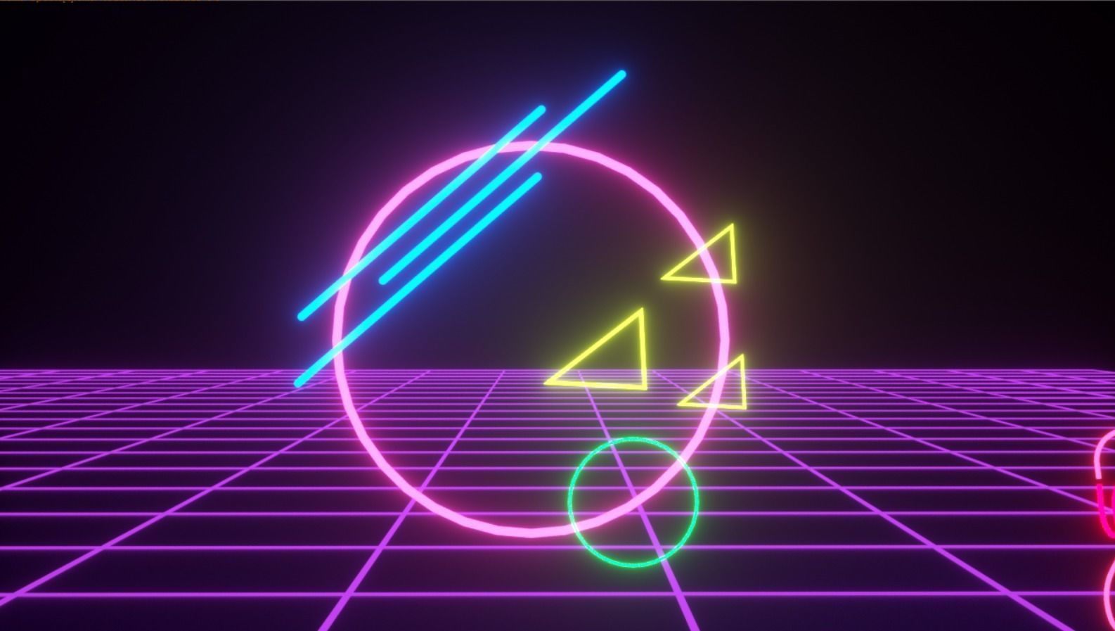 3D model Retro Wave Scene - Vaporwave VR / AR / low-poly | CGTrader