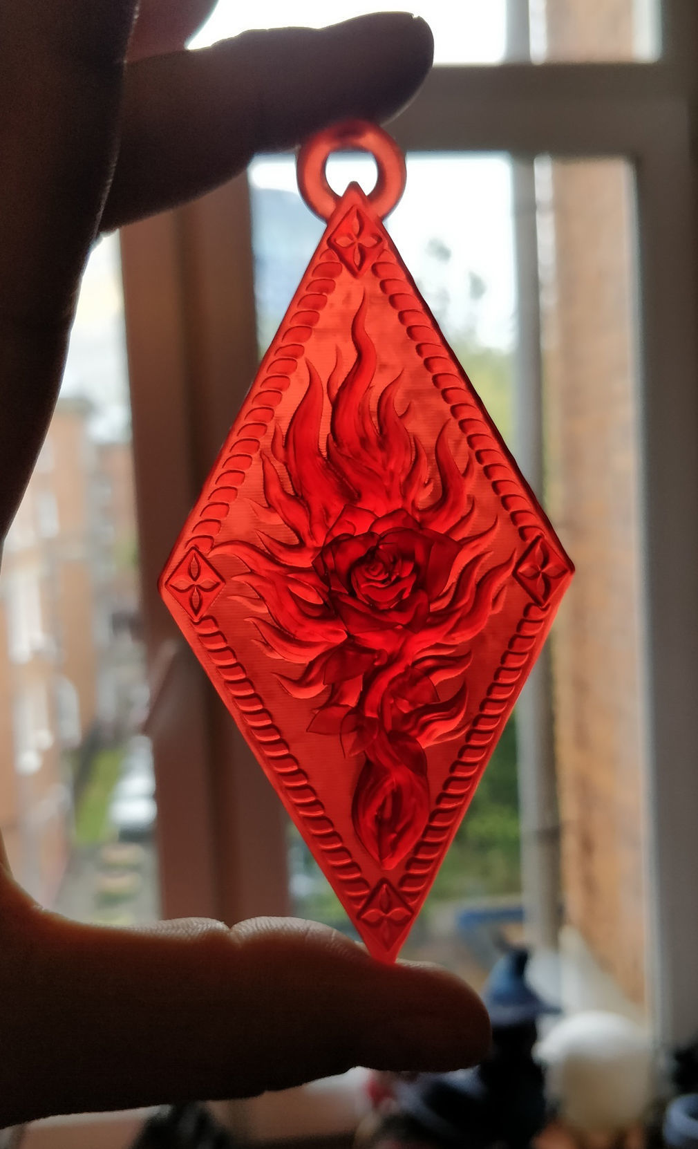 WITCHER ORDER OF THE FLAMING ROSE AMULET 3D model 3D printable | CGTrader