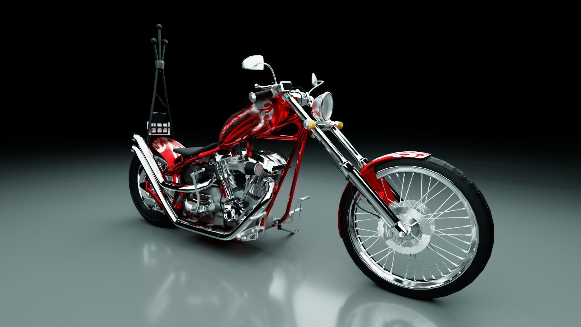 Chopper Motorcycle 3D model | CGTrader