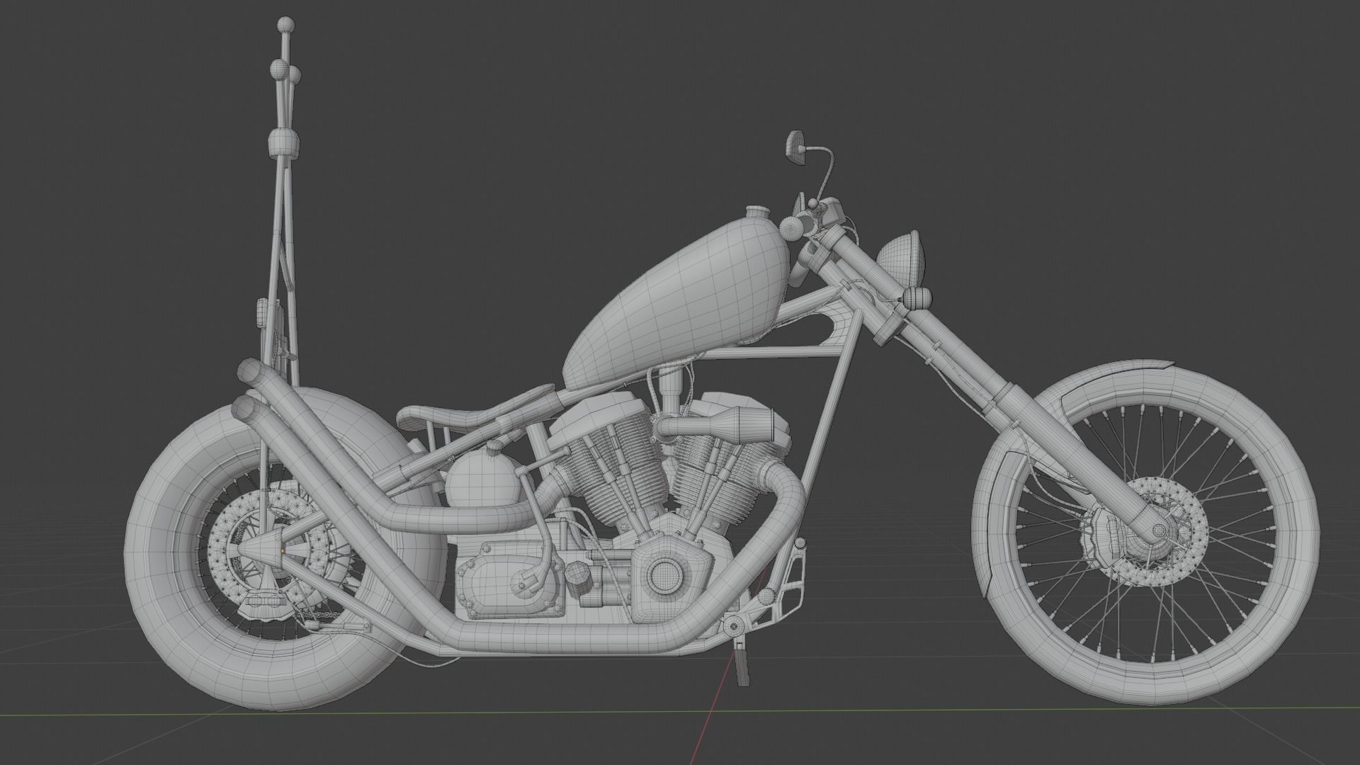 Chopper Motorcycle 3D model | CGTrader