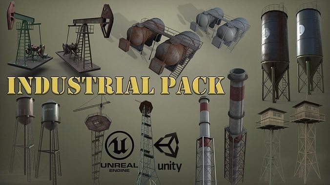 3D model Industrial Pack - 1 VR / AR / low-poly | CGTrader