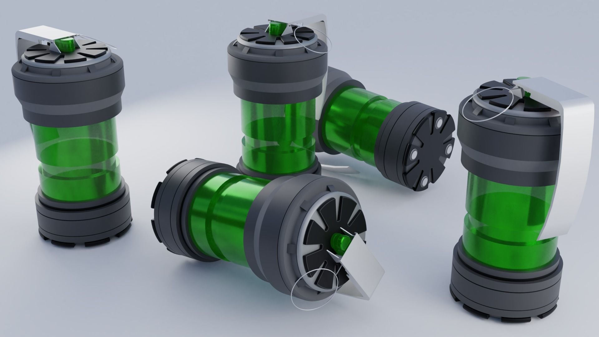 Futuristic Atom Bomb 3D model | CGTrader