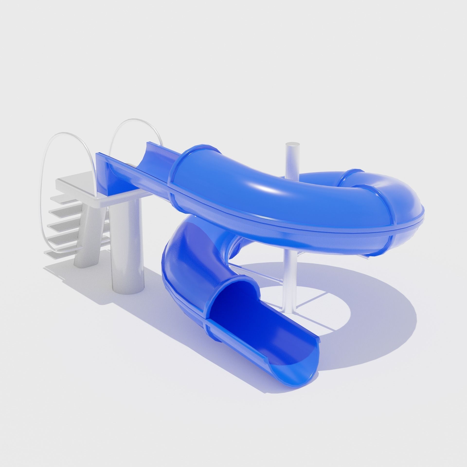 Small Plastic Playground Waterpark Slide 3D model | CGTrader