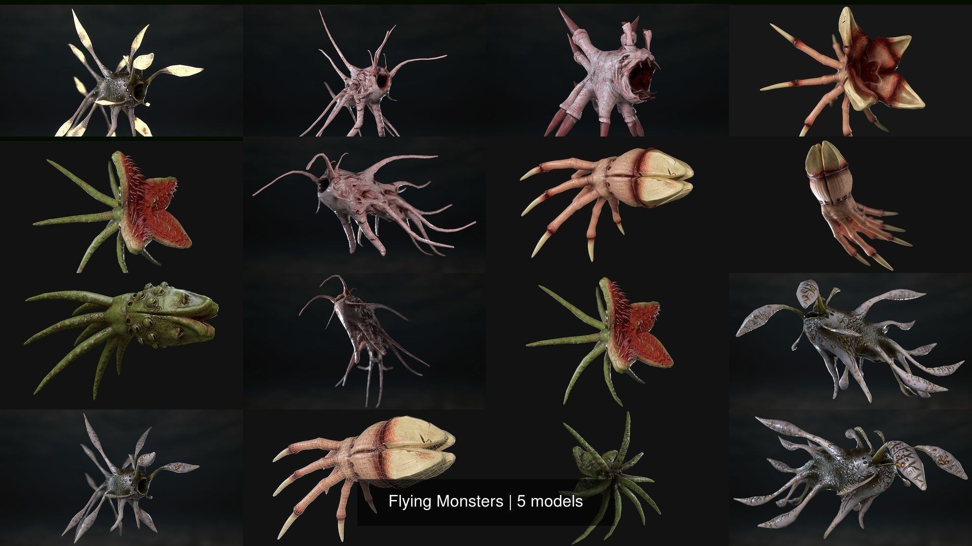 Flying Monsters 3D Model Collection | CGTrader