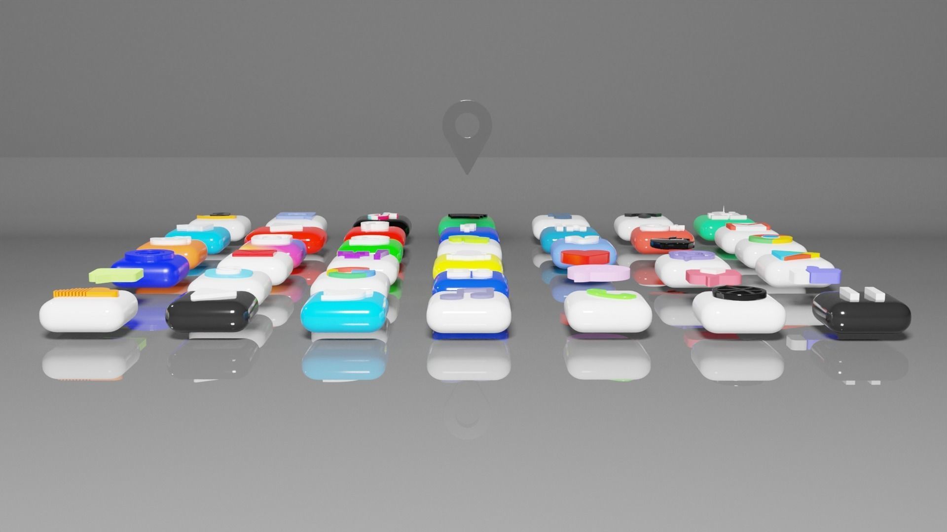 3D model 3D SOCIAL MEDIA ICONS VR / AR / low-poly | CGTrader