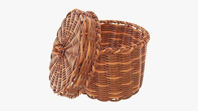 Small wicker box 3D model | CGTrader