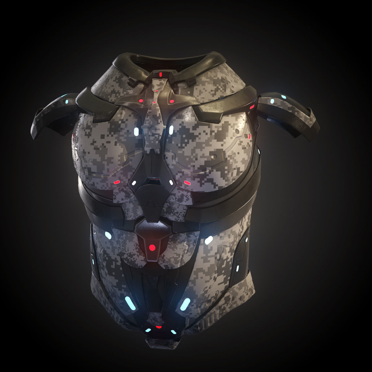 3D nanotech space armour | CGTrader