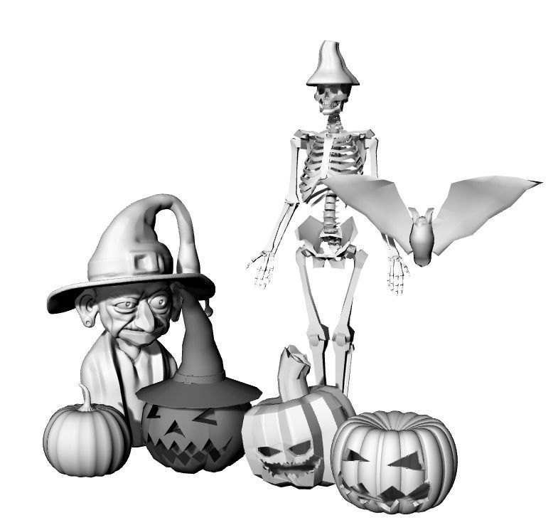 Halloween model 3D model 3D printable | CGTrader