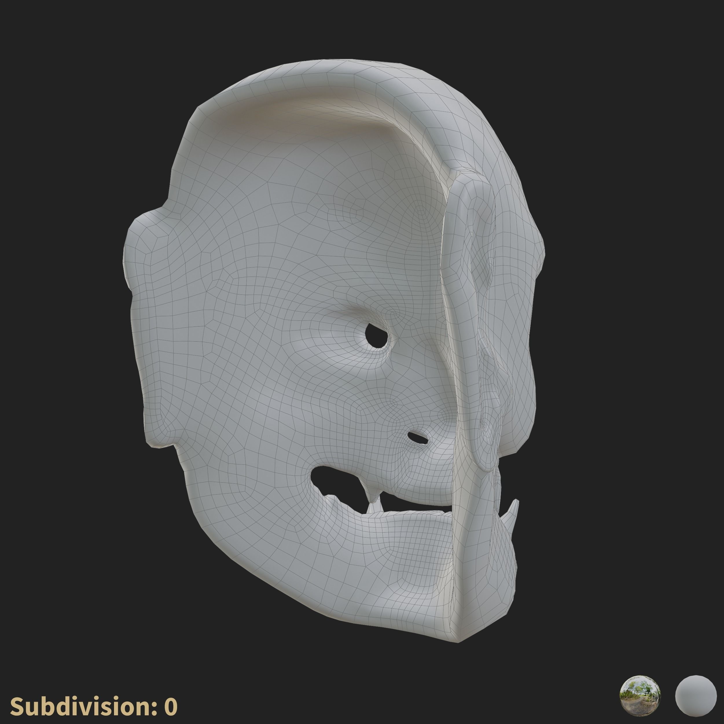 Japanese Mask Shikami Noh theatre mask 3d model 3D model | CGTrader