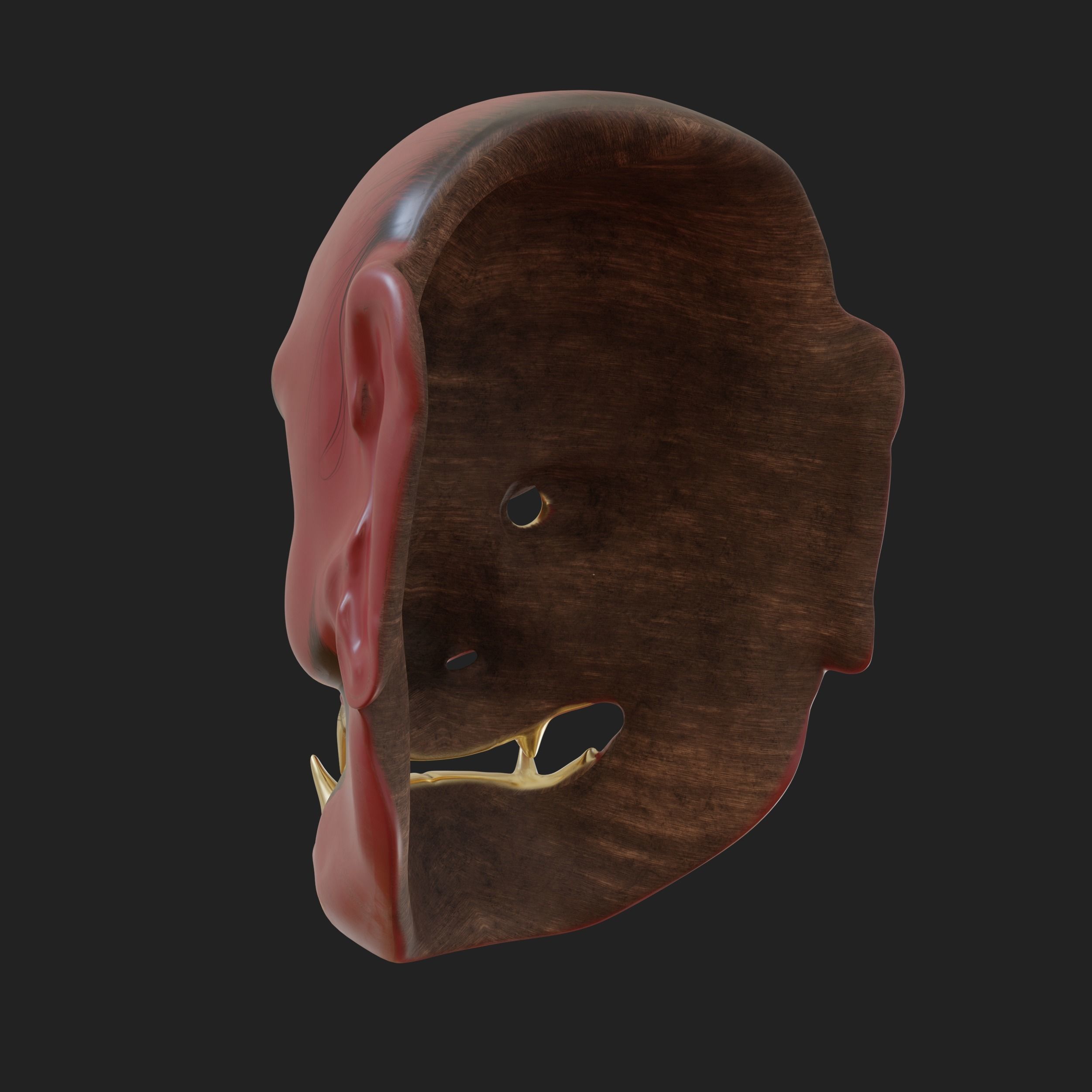 Japanese Mask Shikami Noh theatre mask 3d model 3D model | CGTrader